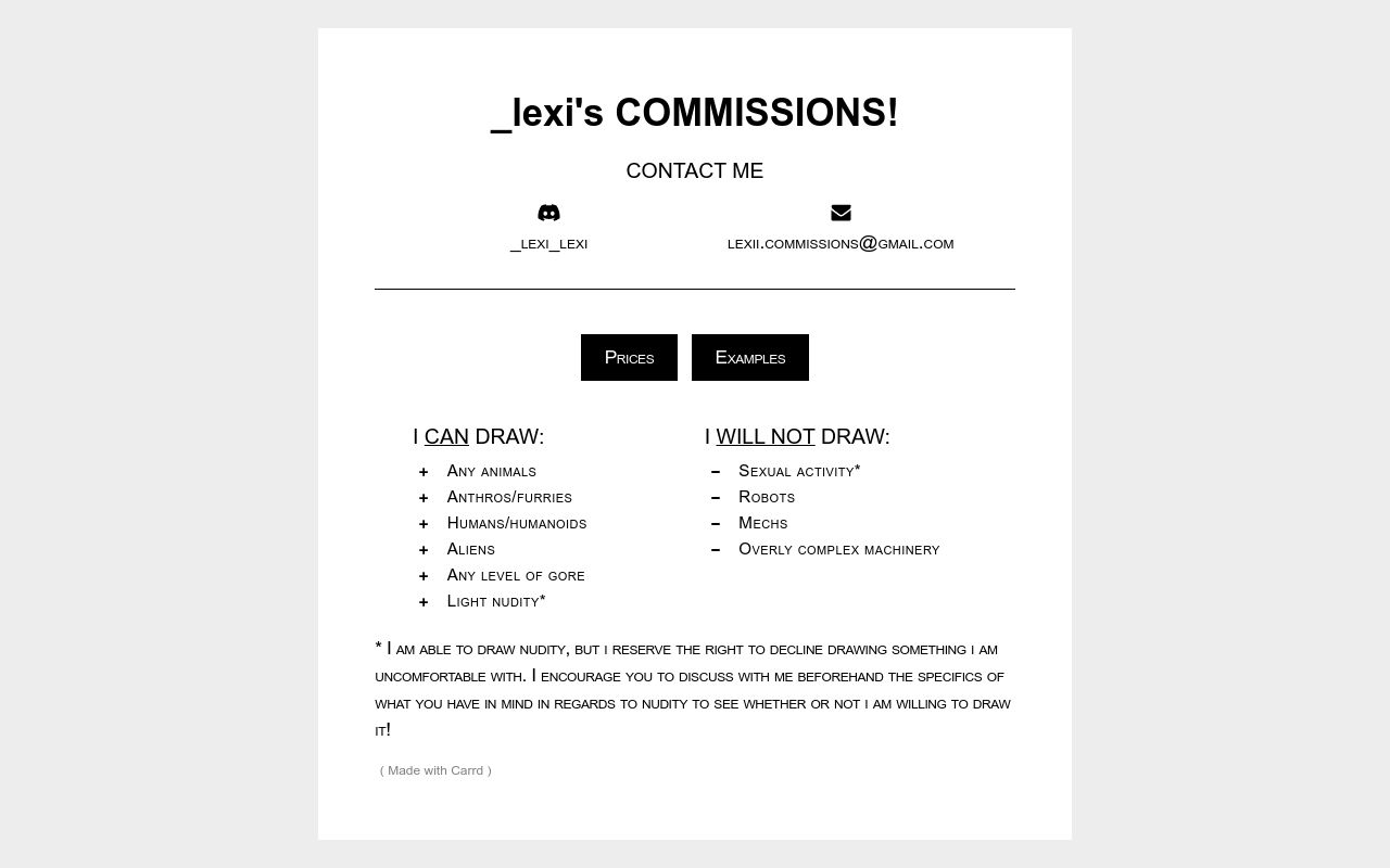 _lexi's commissions
